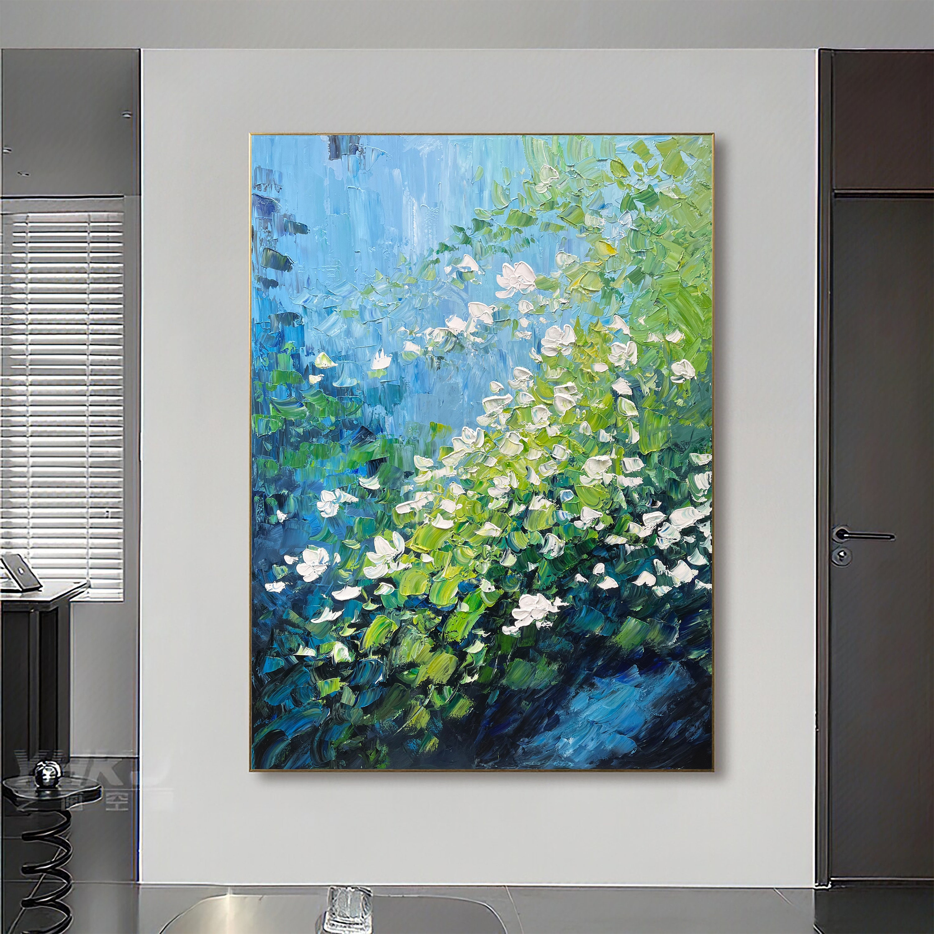 Original Green Forest Painting on Canvas 3D Abstract Textured Wall Art ...