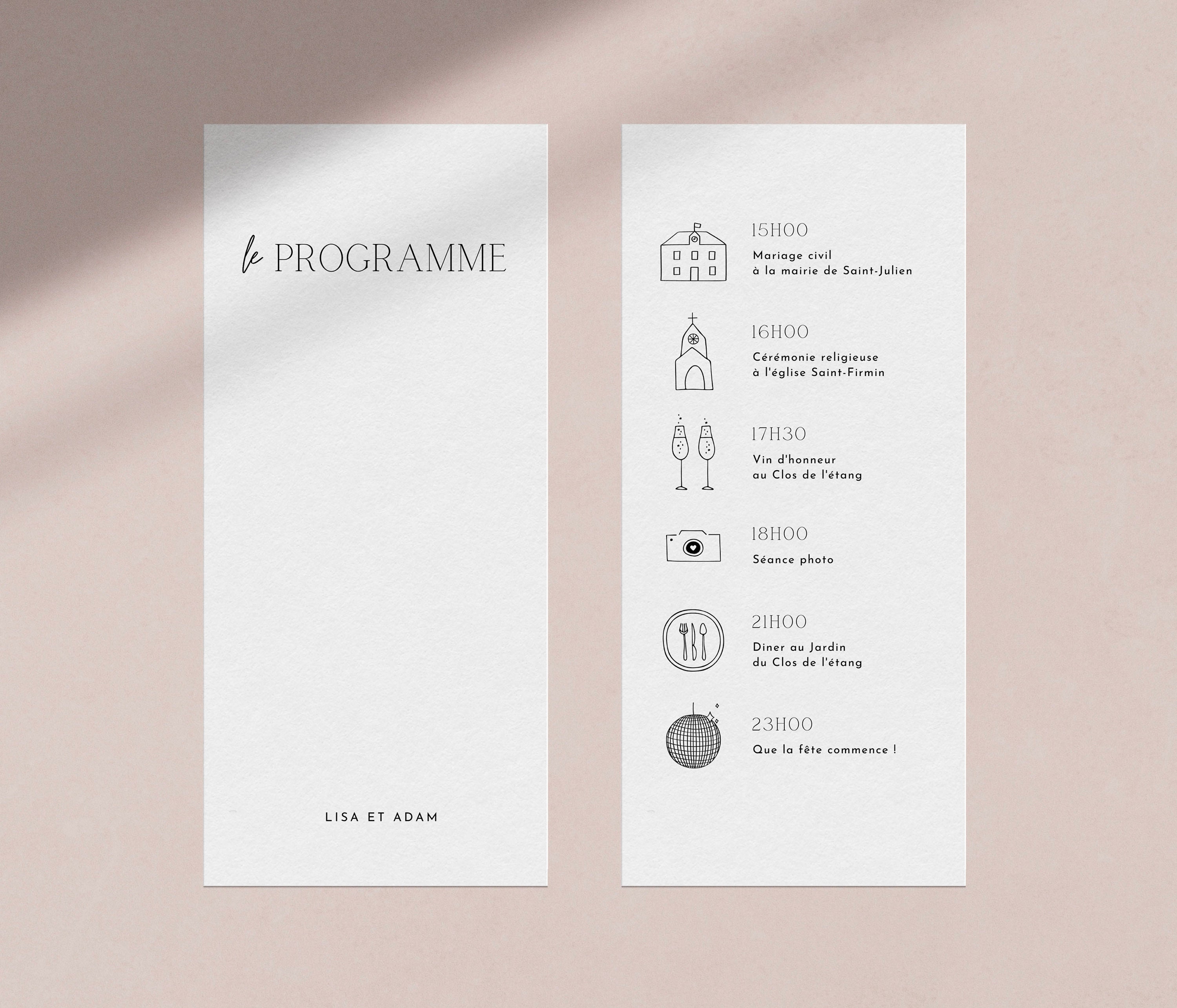LISA - Wedding Program Icons - Canva Template - Etsy