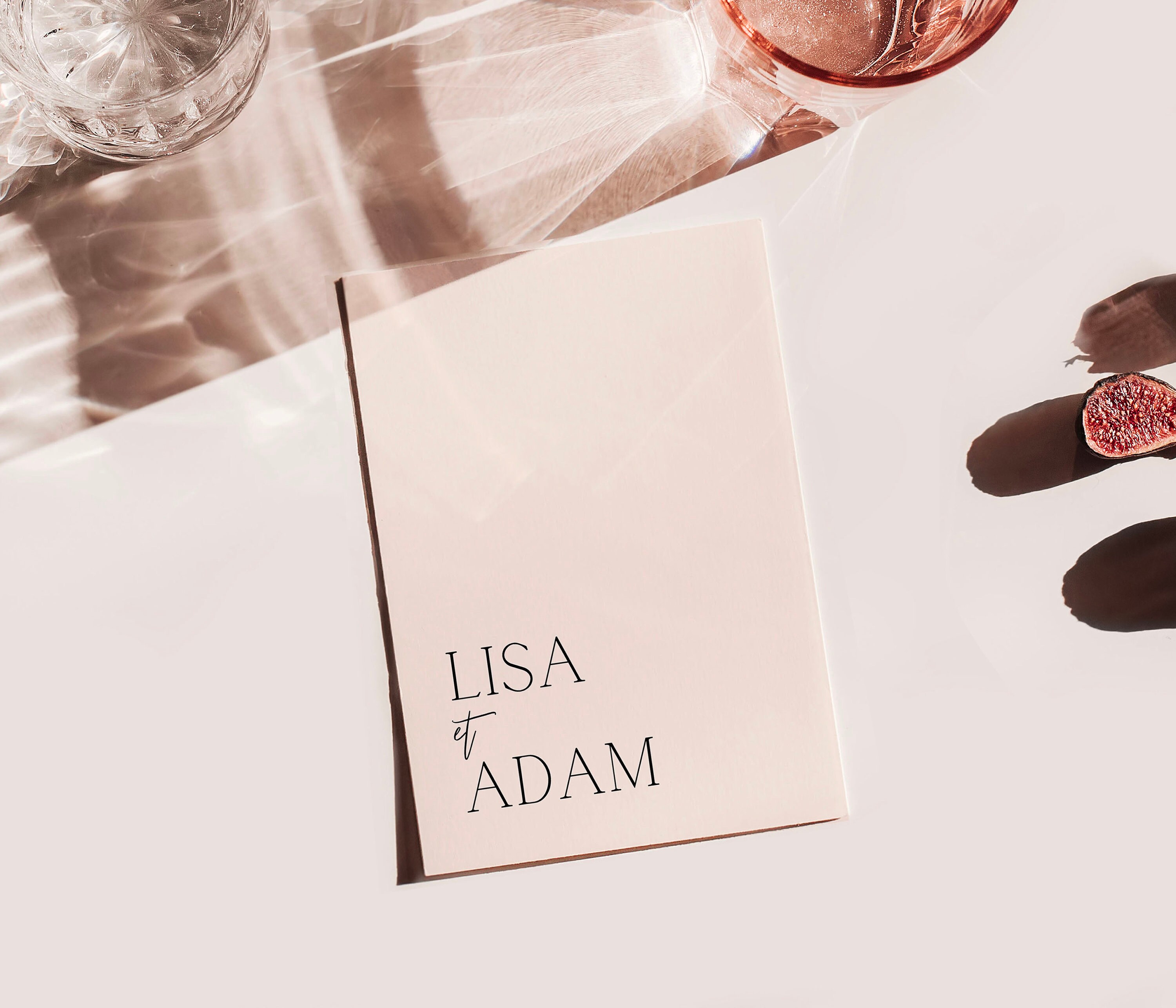 LISA Wedding Invitation Minimalist, Retro, Elegant Canva Template - Etsy