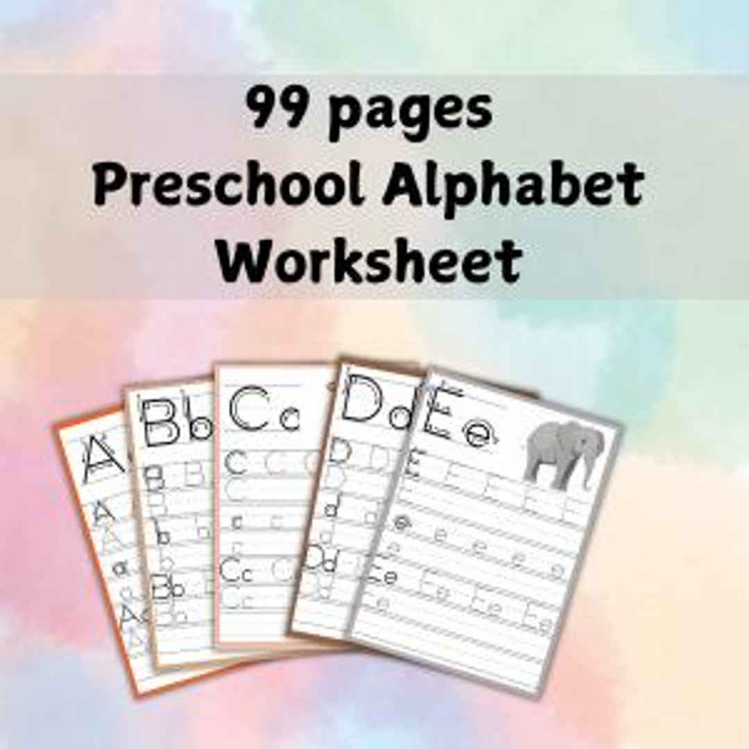 Preschool Alphabet Tracing Pages, Letter Formation, Uppercase and ...