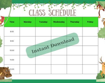 Class Schedule / School Schedule / Printable School Timeline / Back to ...