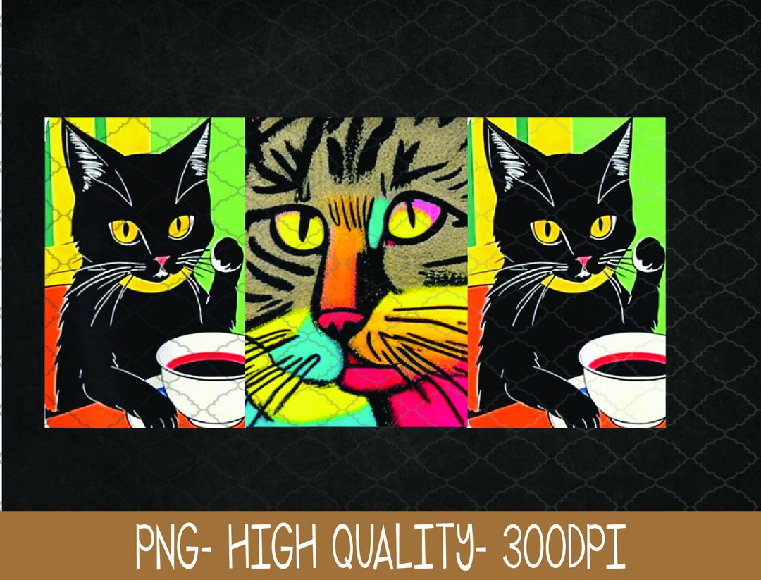 Pop Art Cats PNG Digital Download - Etsy