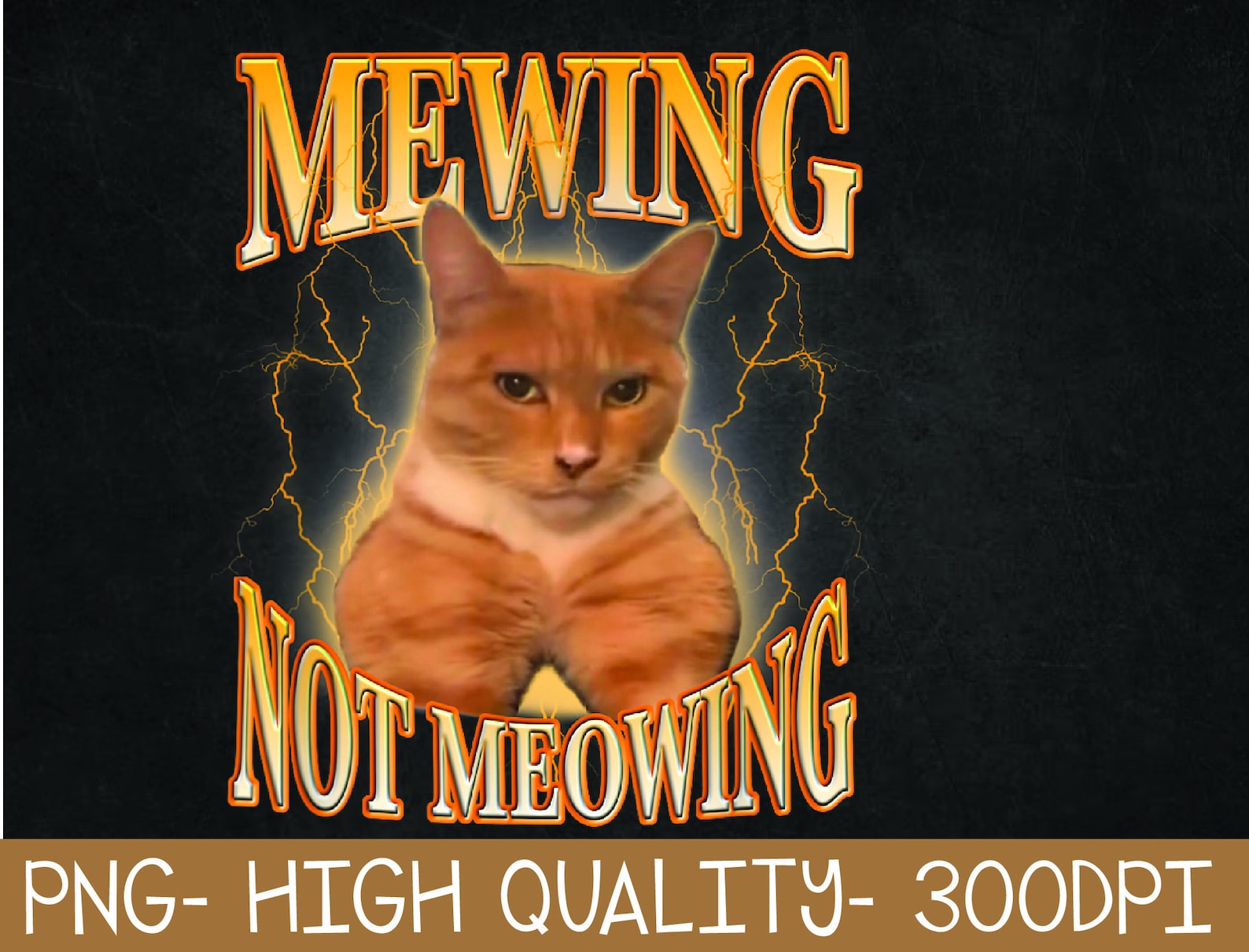 Funny Cat Meme Mewing Looksmax Meowing Cat Trend PNG Digital Download ...