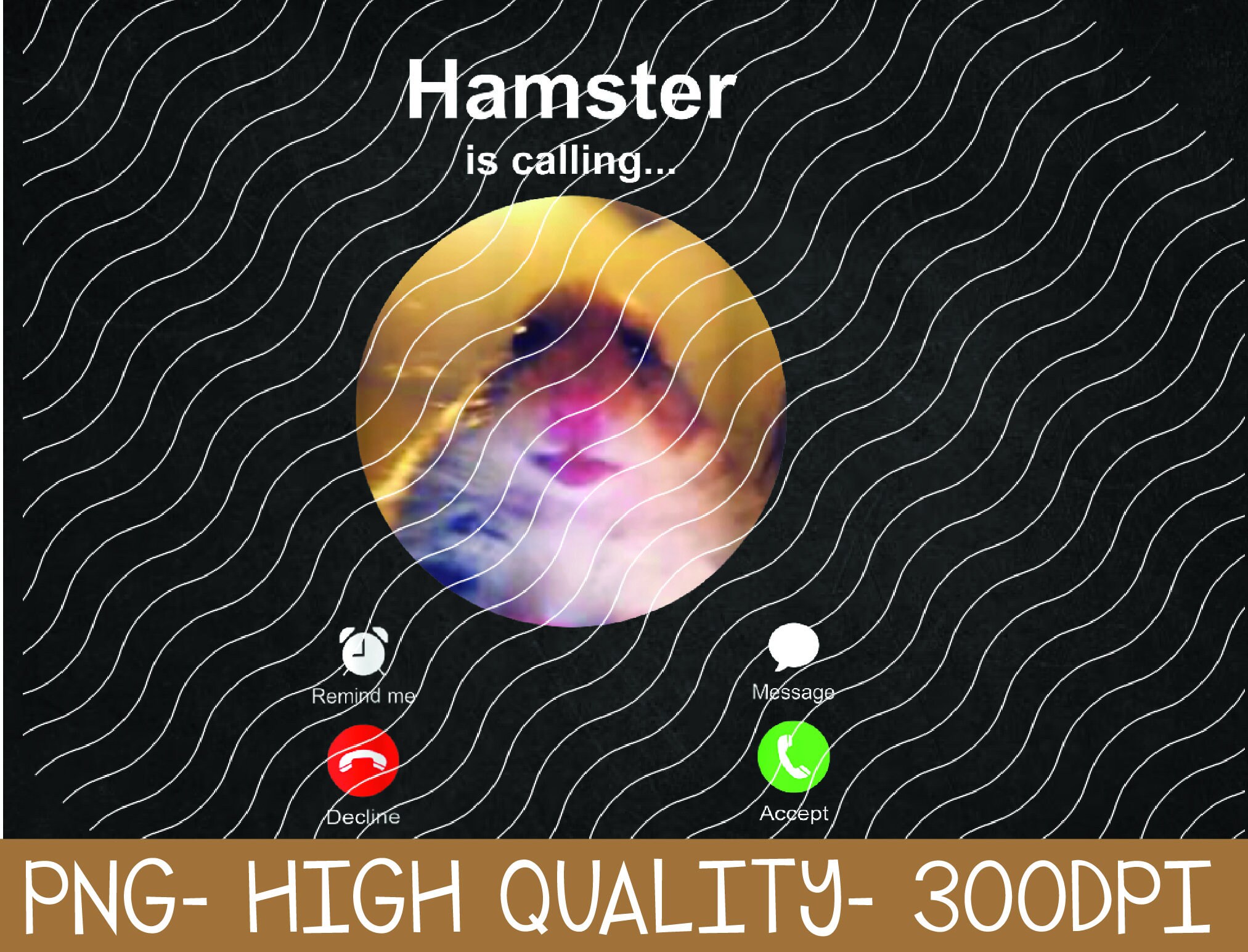 Meme Hamster Staring Front Camera Hamster Calling PNG Digital Download ...
