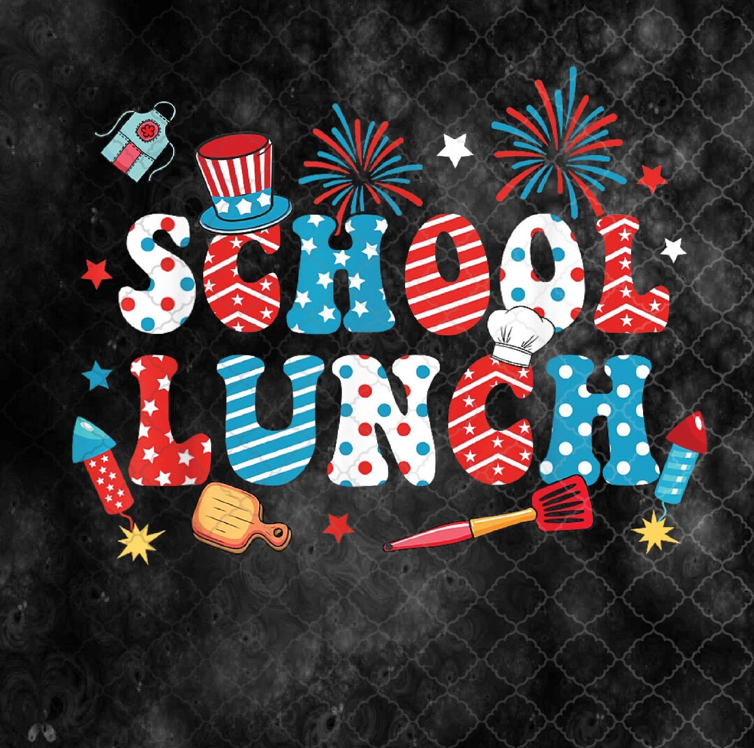 America USA Fireworks School Lunch Happy 4th of July Png Design - Etsy
