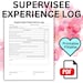 LCSW Hours Tracker Clinical Supervision Tracking Hour Log Notes PDF ...
