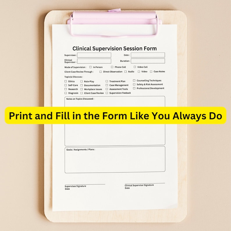 LCSW Hours Tracker Clinical Supervision Tracking Hour Log Notes PDF ...