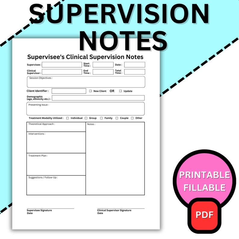 Clinical Supervise Track Lcsw Log Mental Health PDF Printable Fillable ...