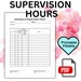 LCSW Hours Tracker Clinical Supervision Tracking Hour Log Notes PDF ...