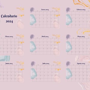 Monthly Calendar 2024, Monthly Planner 2024, Planner in English/spanish ...