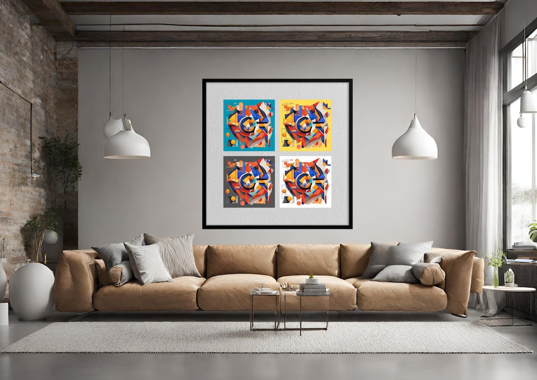 Mural De Arte Abstracto, Cuadro De Arte Abstracto Figuras, Mural De ...