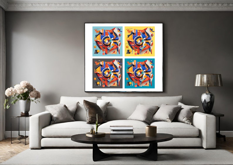 Mural De Arte Abstracto, Cuadro De Arte Abstracto Figuras, Mural De ...