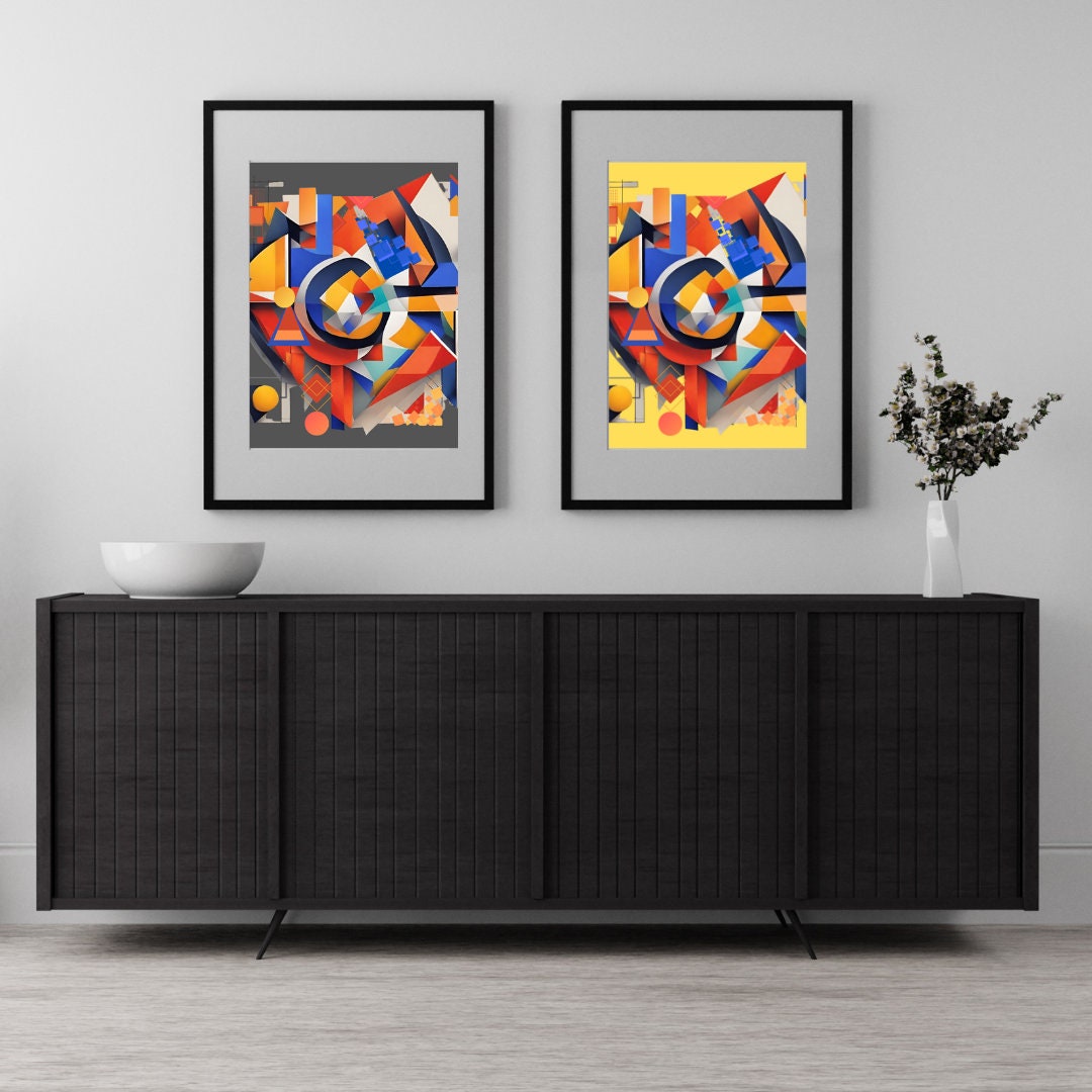 Mural De Arte Abstracto, Cuadro De Arte Abstracto Figuras, Mural De ...