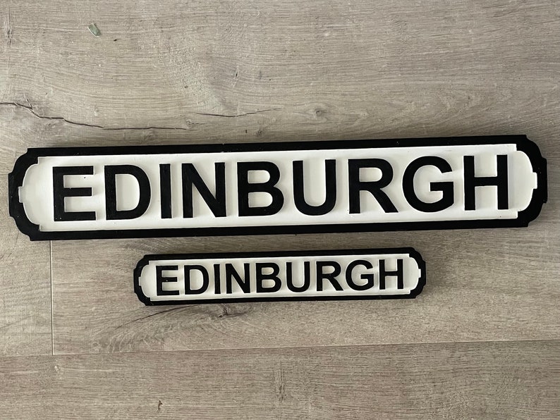 Edinburgh Street Sign in Black and White - Etsy UK