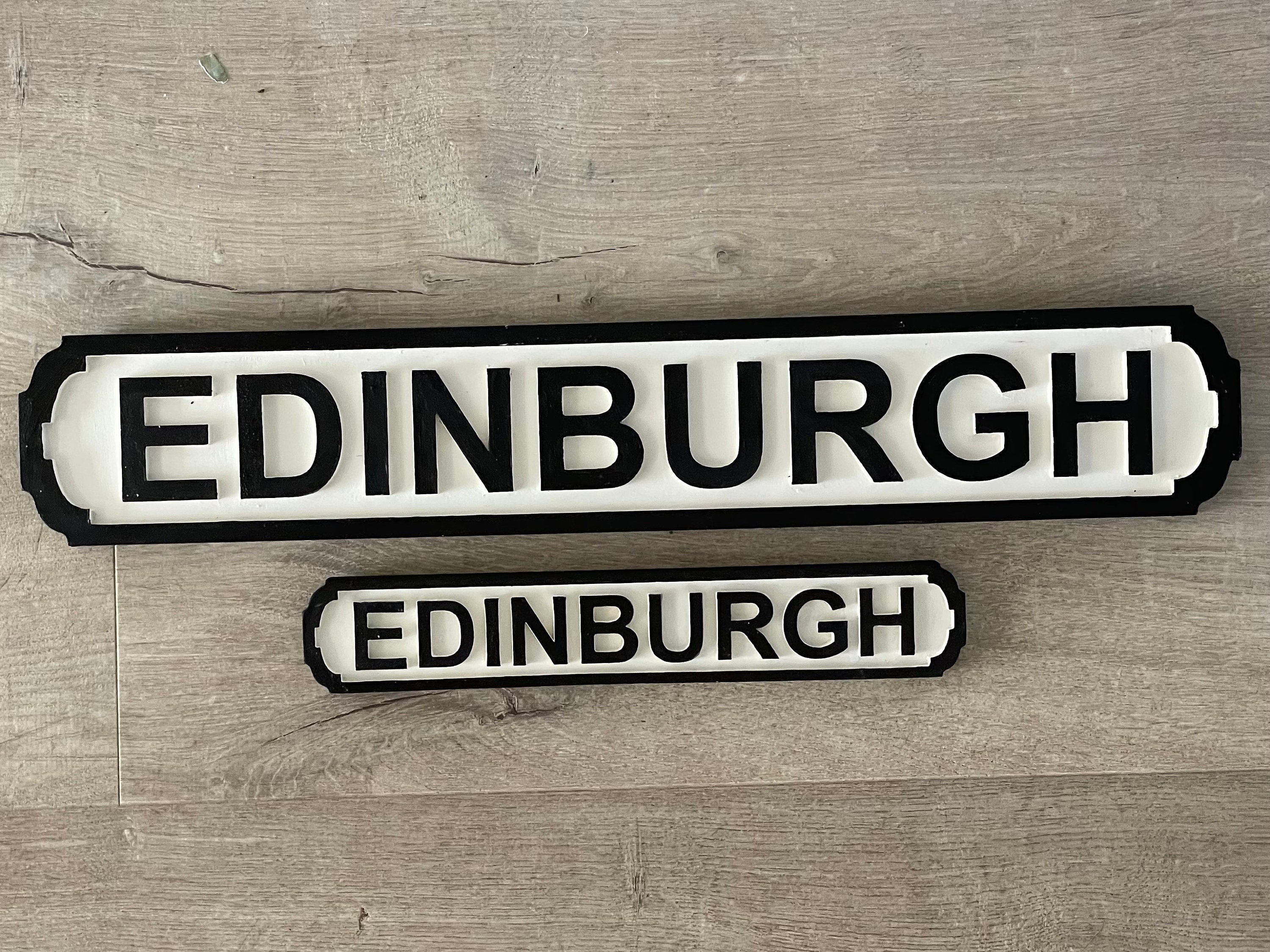 Edinburgh Street Sign in Black and White - Etsy UK
