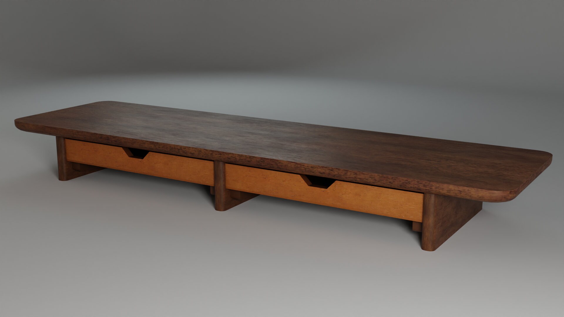 Mid-century Monitor Stand DIY Build Plans Woodworking - Etsy