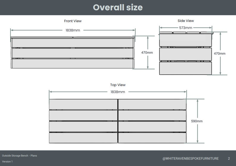 DIY Outside Storage Bench | Step-by-step Digital Plans - Etsy