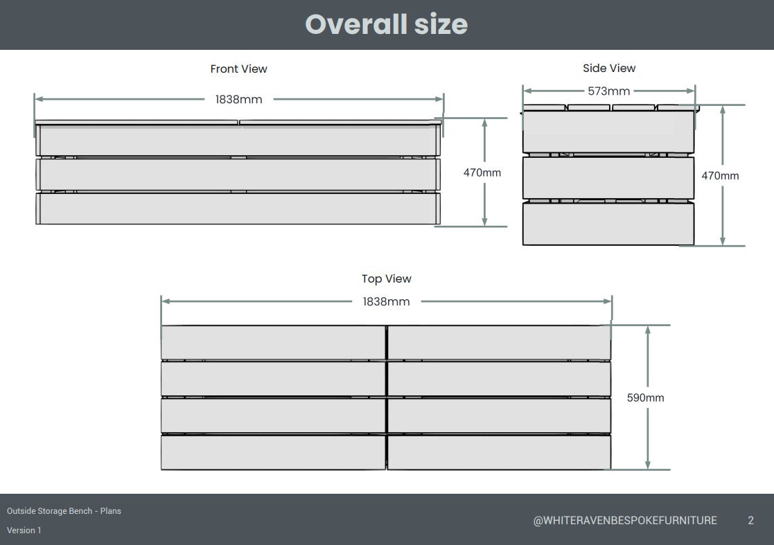 DIY Outside Storage Bench | Step-by-step Digital Plans - Etsy
