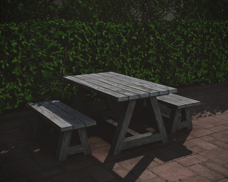 DIY Picnic Table Build Plans, Outdoor Patio Table Plans, Garden Table ...