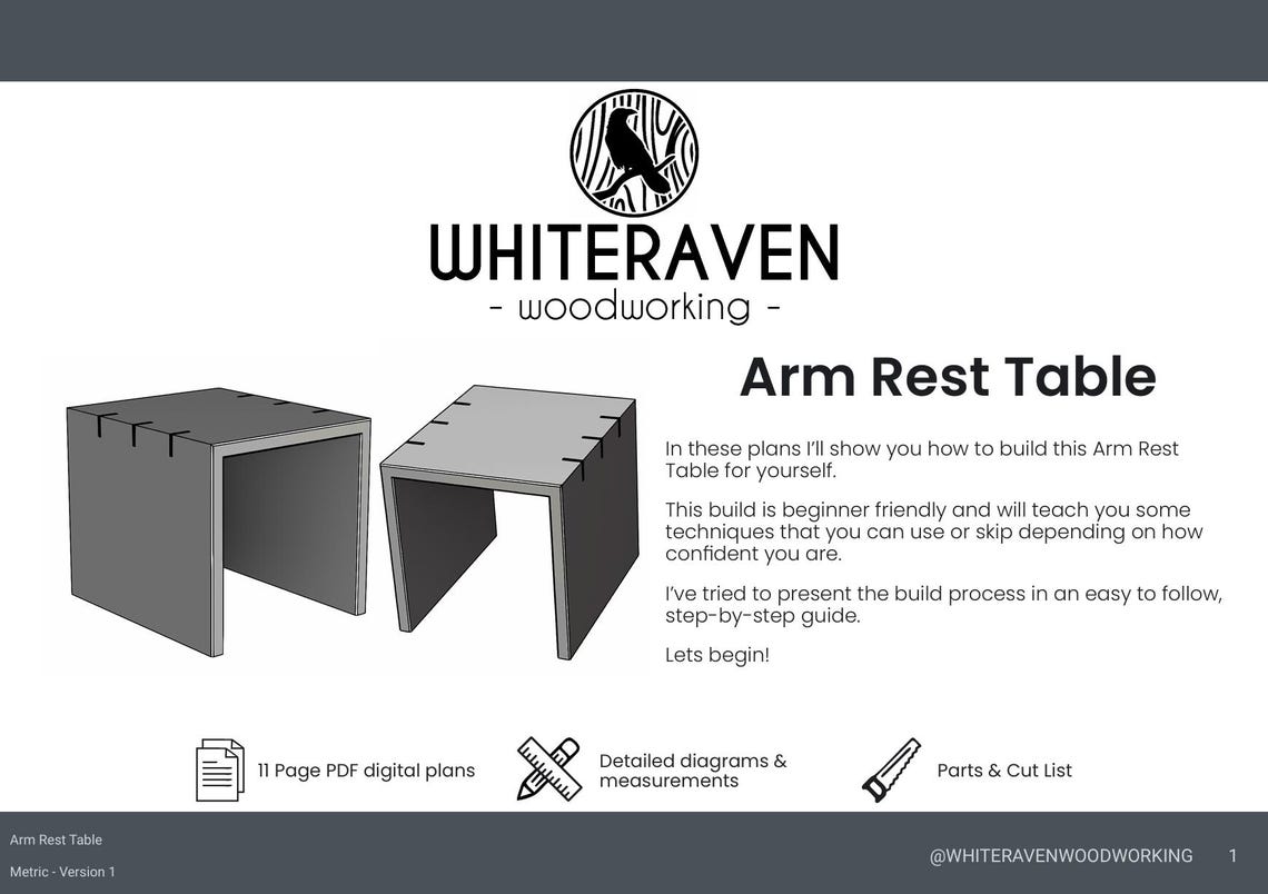 DIY Arm Rest Table Plans: Build a Arm Rest Table - Step-by-step ...