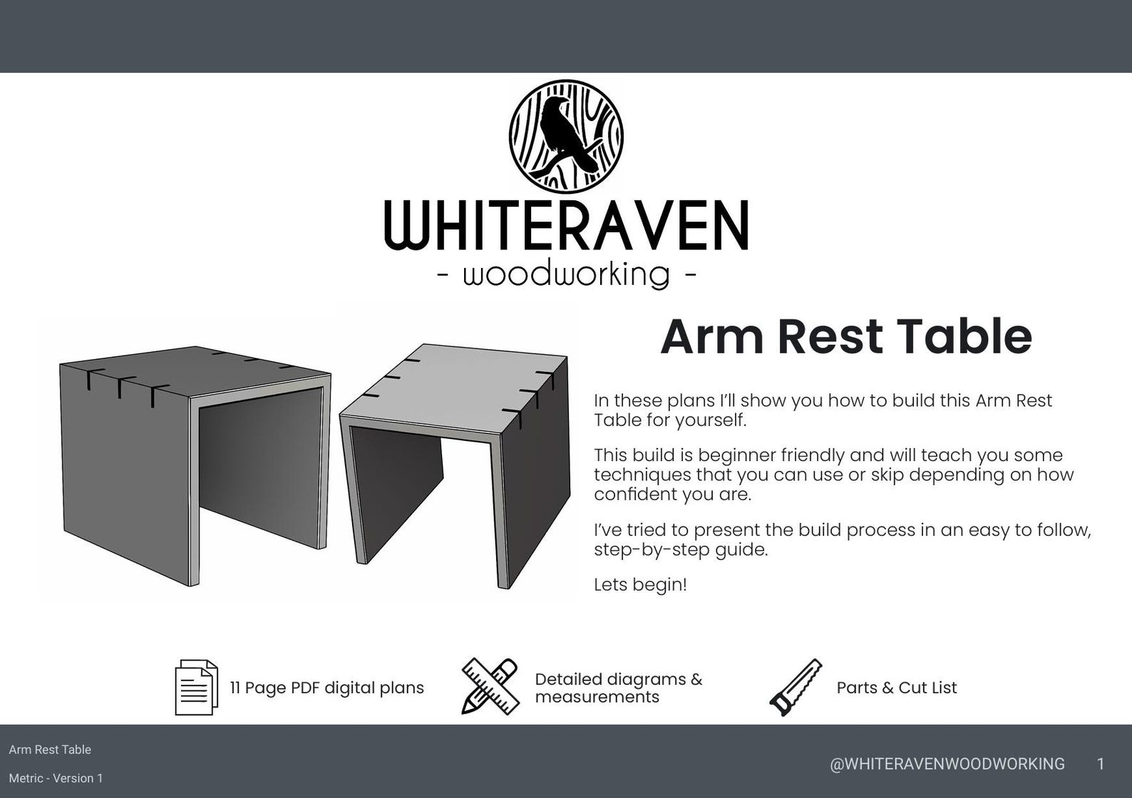 DIY Arm Rest Table Plans: Build a Arm Rest Table - Step-by-step ...