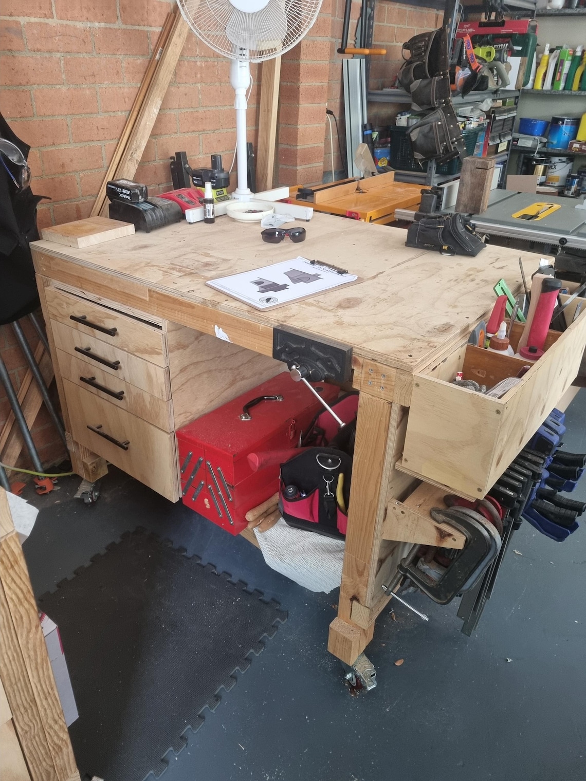 DIY Wood Workbench Plans - Digital Download | Step-by-step Guide ...