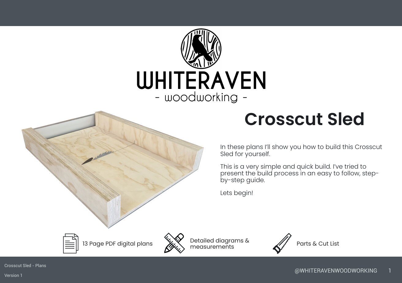 DIY Simple Crosscut Sled | Step-by-step Digital Plans (metric Only) - Etsy