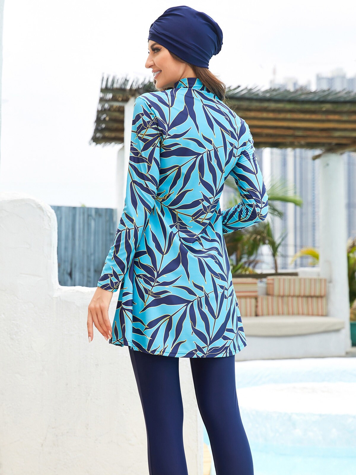 Muslim Modest Swimwear For Women Full Cover Islamic Long Sleeve Burkini