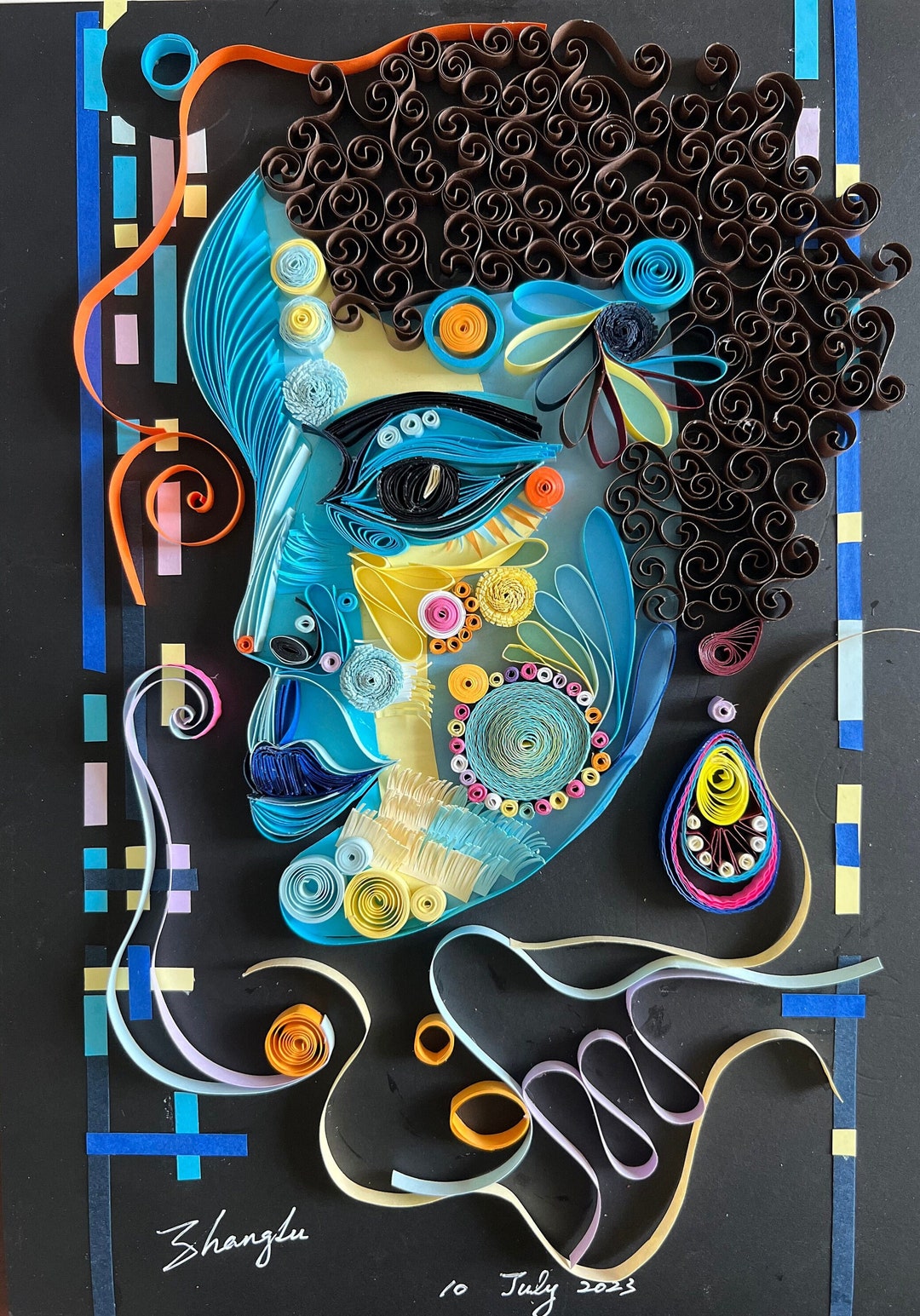 Blue Swing, Paper Quilling, Paper Art, Homemade, Home Decor, - Etsy