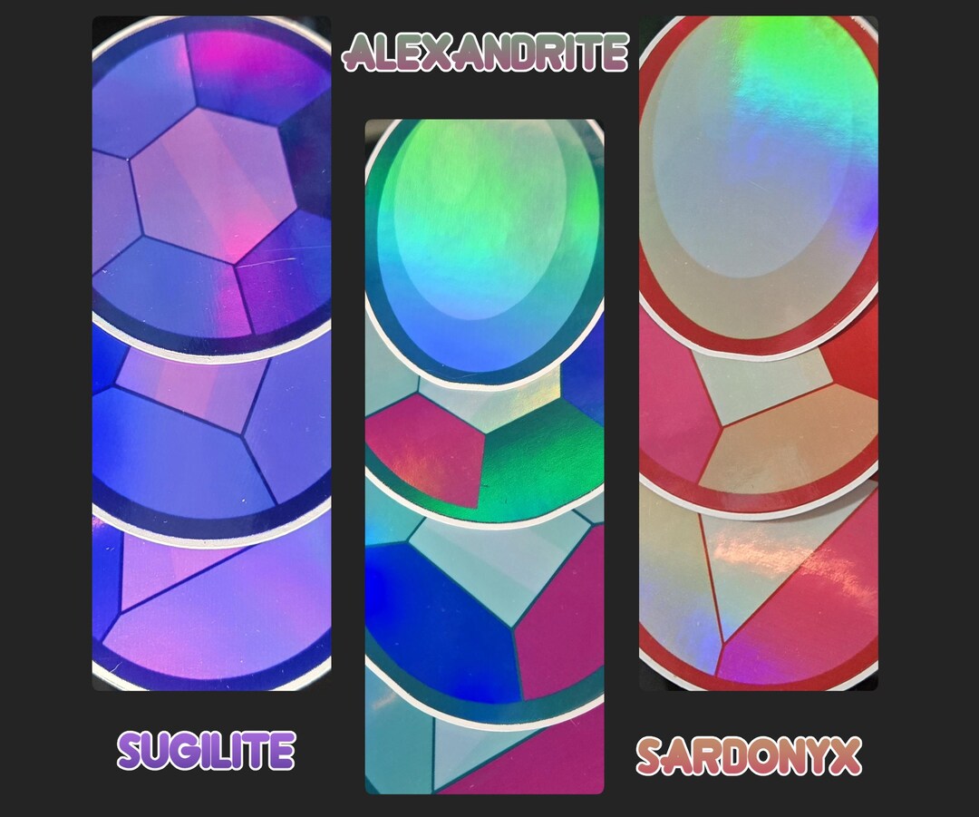3 GEM STICKERS alexandrite, Sugilite, Sardonyx - Etsy