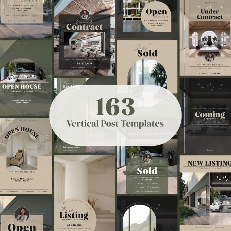 500 Luxury Realtor Instagram Templates, Modern, Elegant & Ready-to-post ...