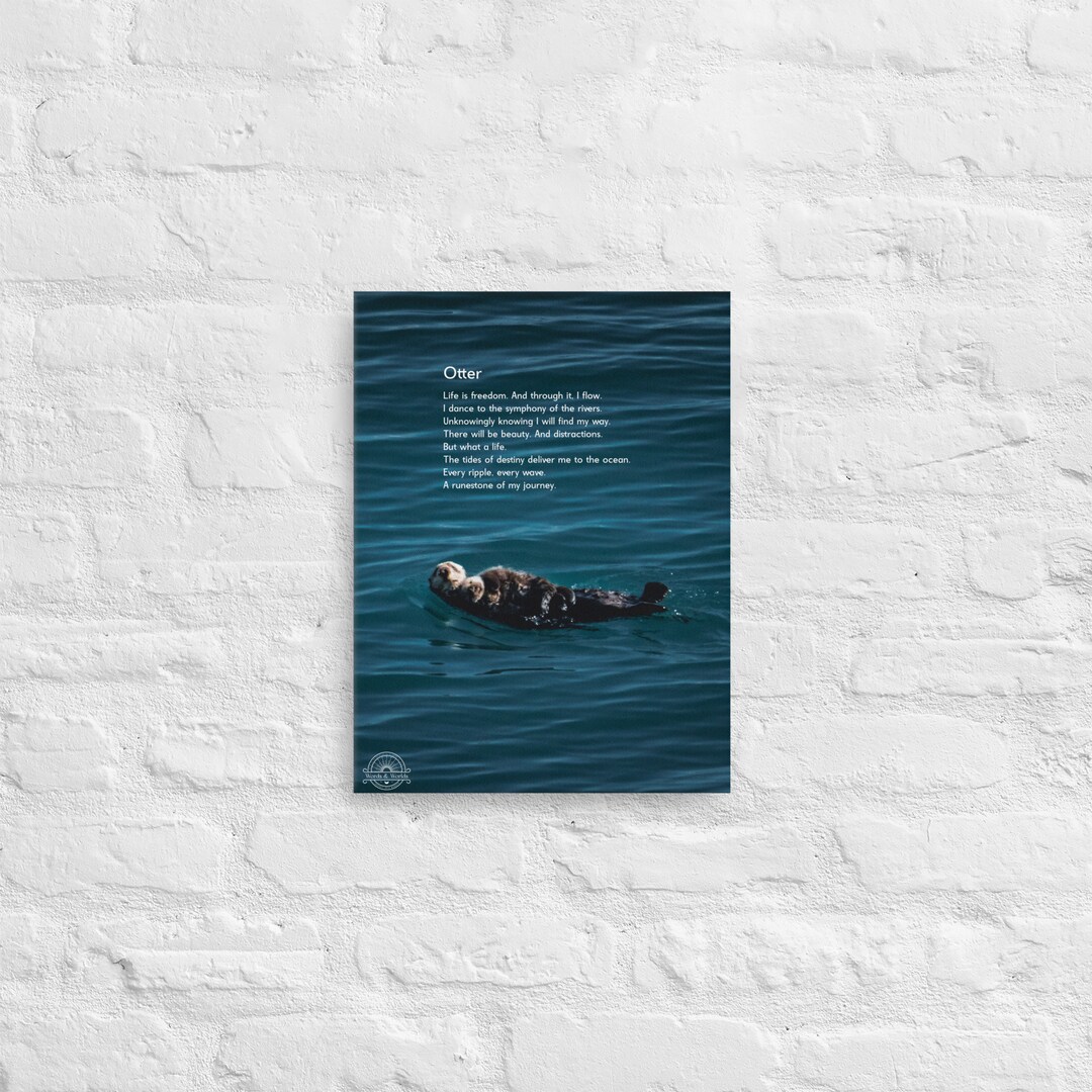 Otter Poem Dünne Leinwand - Etsy.de
