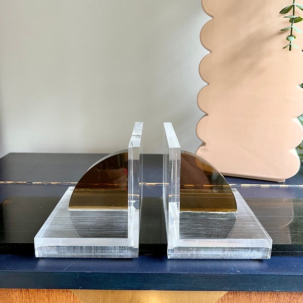 Lucite Bookends - Etsy