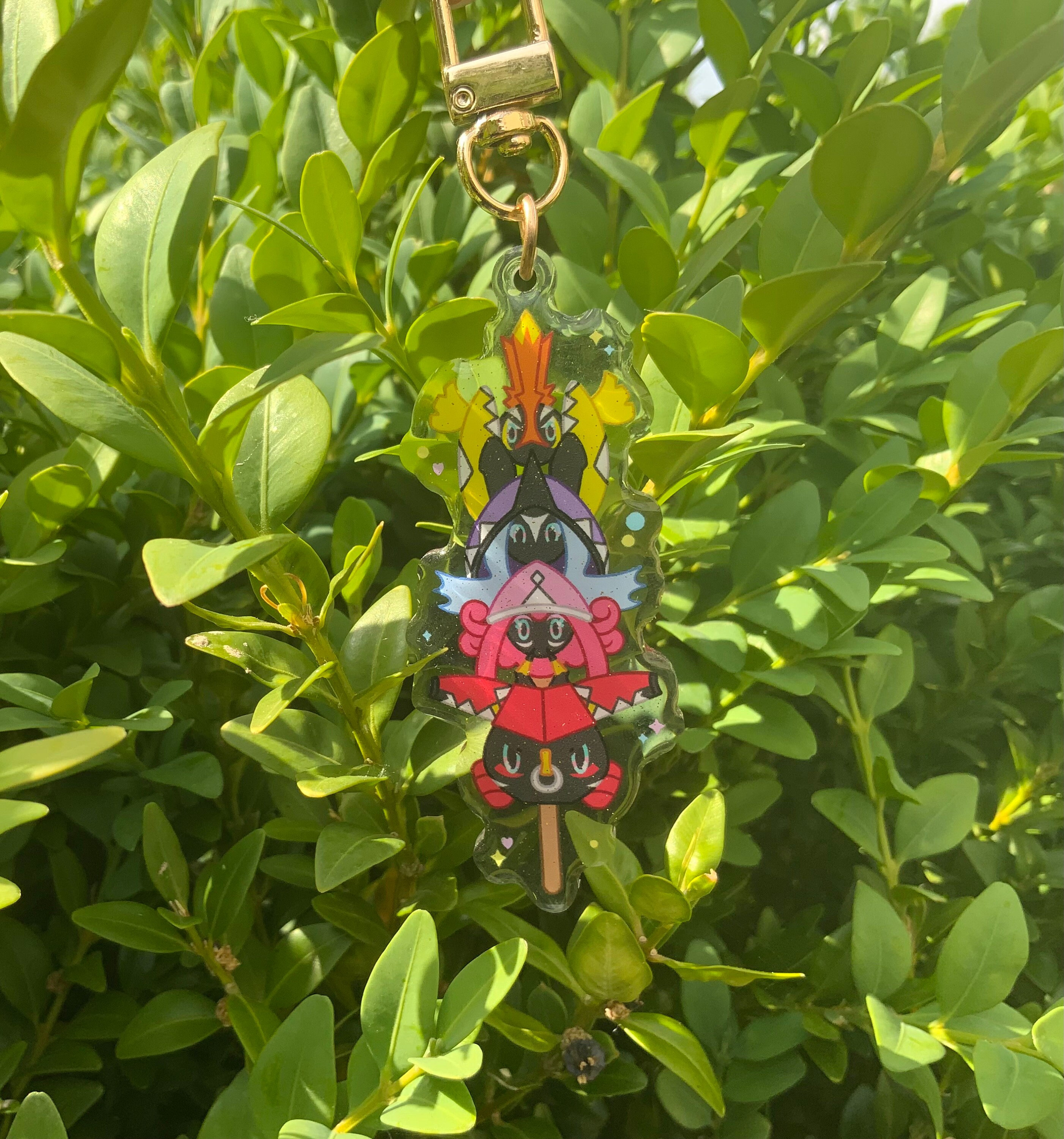 Cute Kawaii Chibi Tapus Pokemon Acrylic Charm Anime Charm Stars Scrap ...