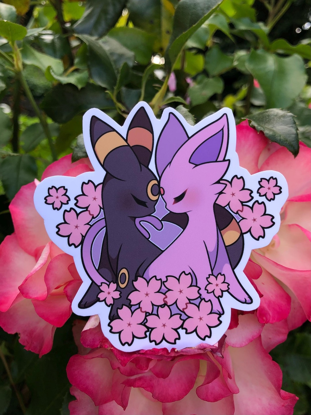 Espeon & Umbreon Pokemon Anime Stickers Cute Kawaii Chibi Pokémon ...