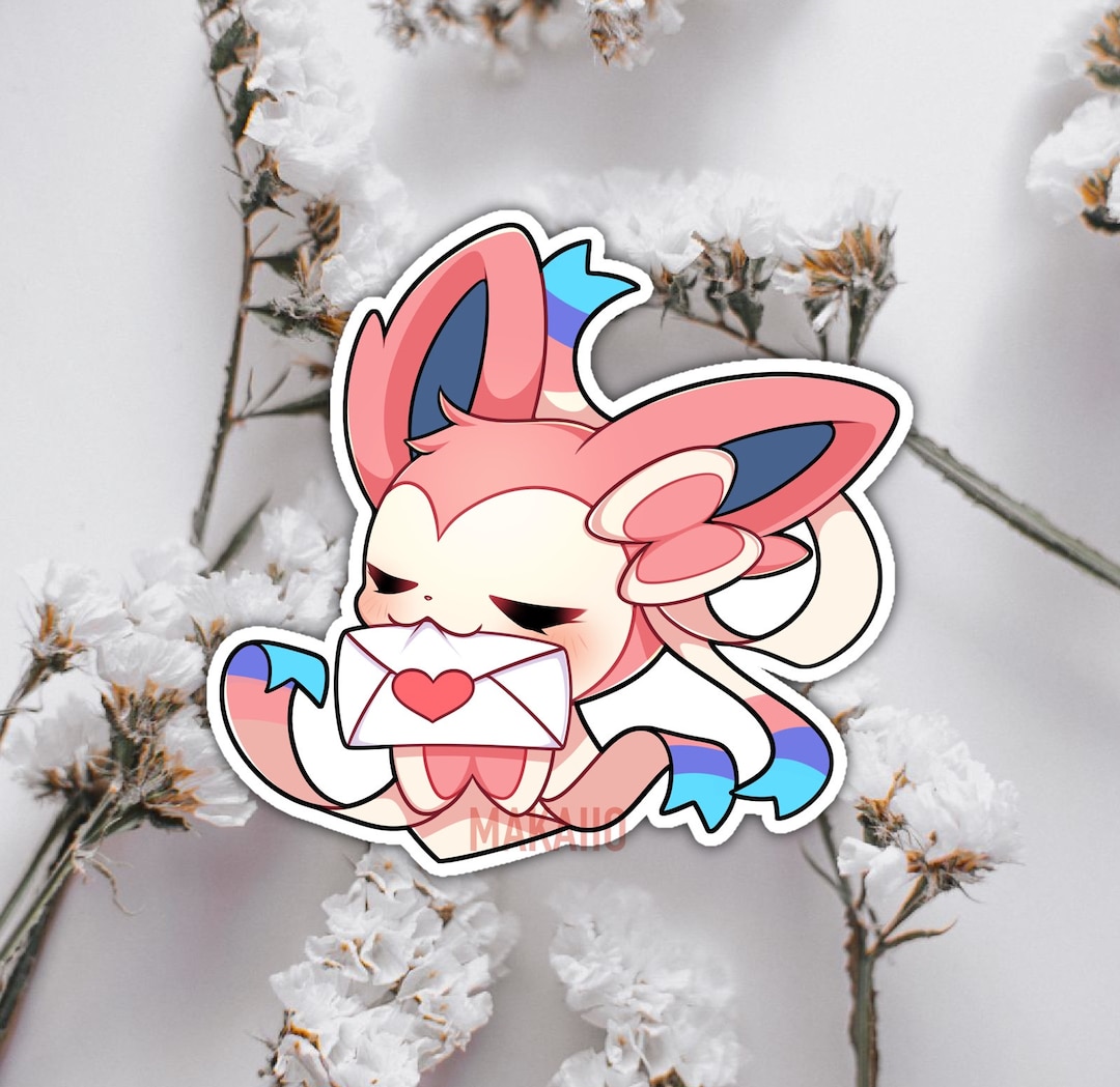 Sylveon Valentine’s Day Cute Kawaii Chibi Pokémon Eeveelutions Animal ...