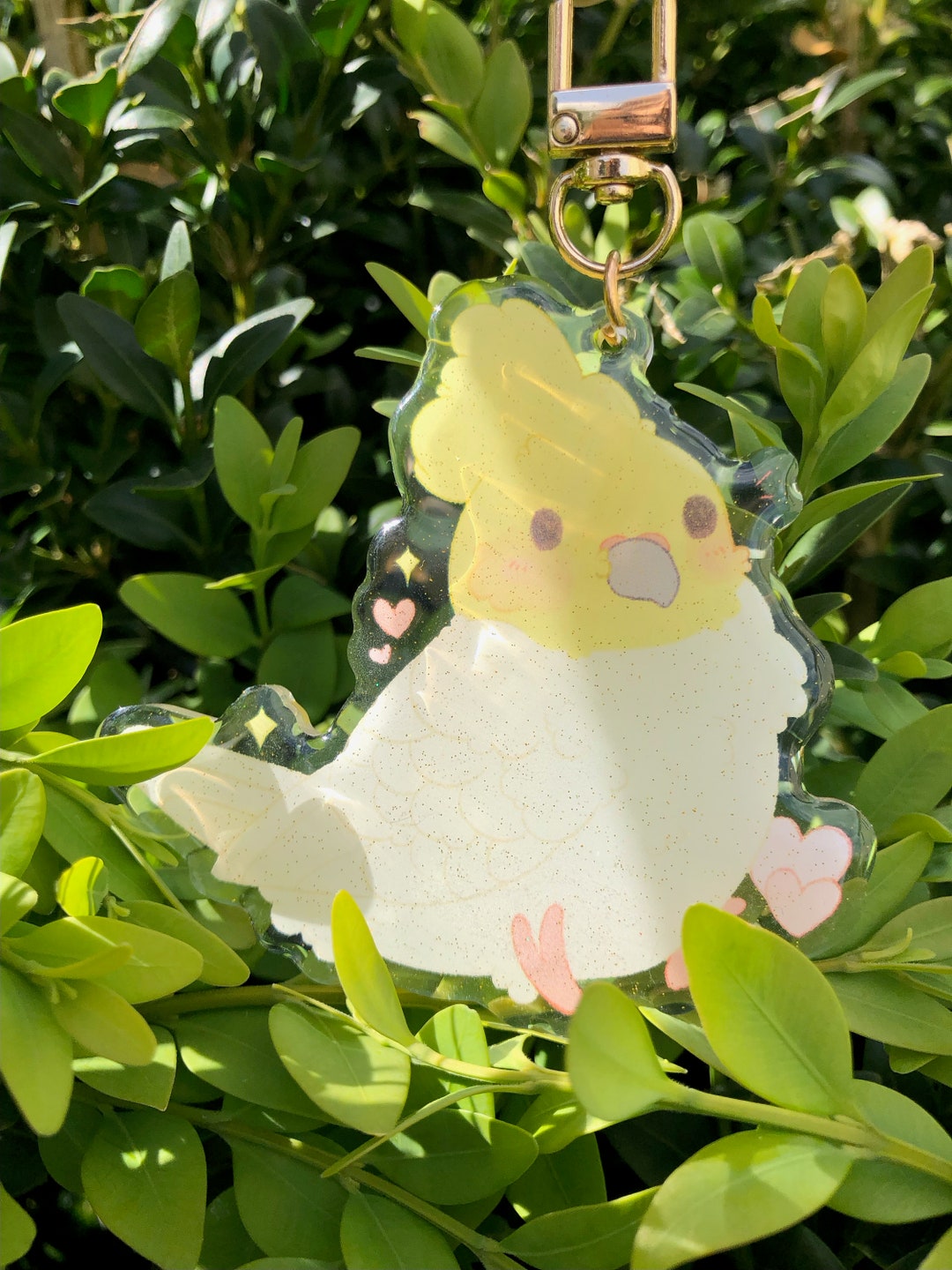 Cute Kawaii Chibi Lutino Cockatiel Acrylic Charm Anime Charm Stars ...