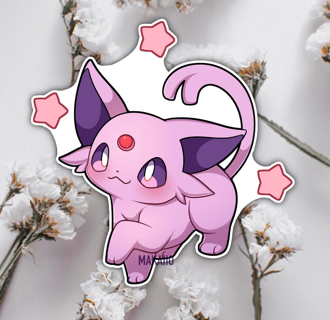 Espeon Psiana Stickers Cute Stars Kawaii Chibi Pokémon Eeveelutions ...