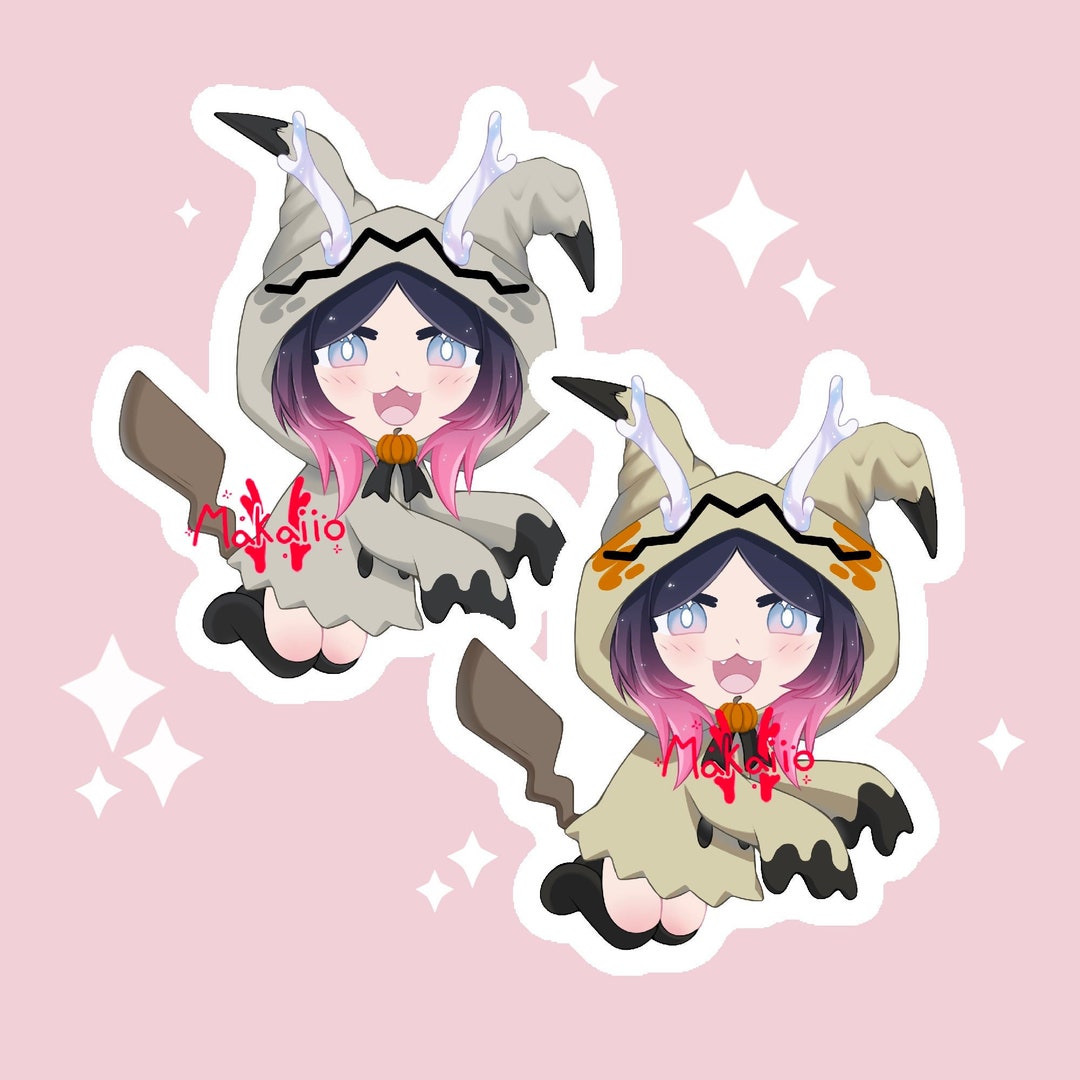 Cute Kawaii Mimikyu Pokemon Inspired Die Cut Sticker Original Character ...