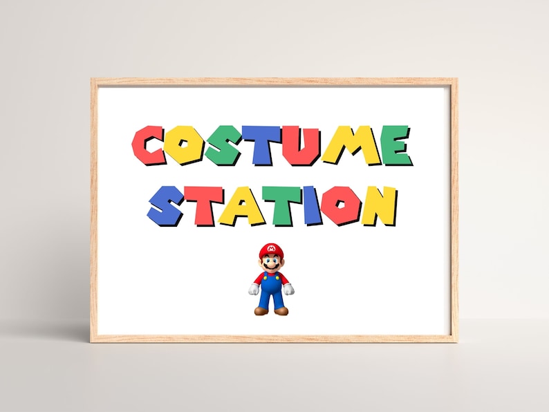 EDITABLE Super Mario Bros Table Signs, Super Mario Birthday Party Decor ...