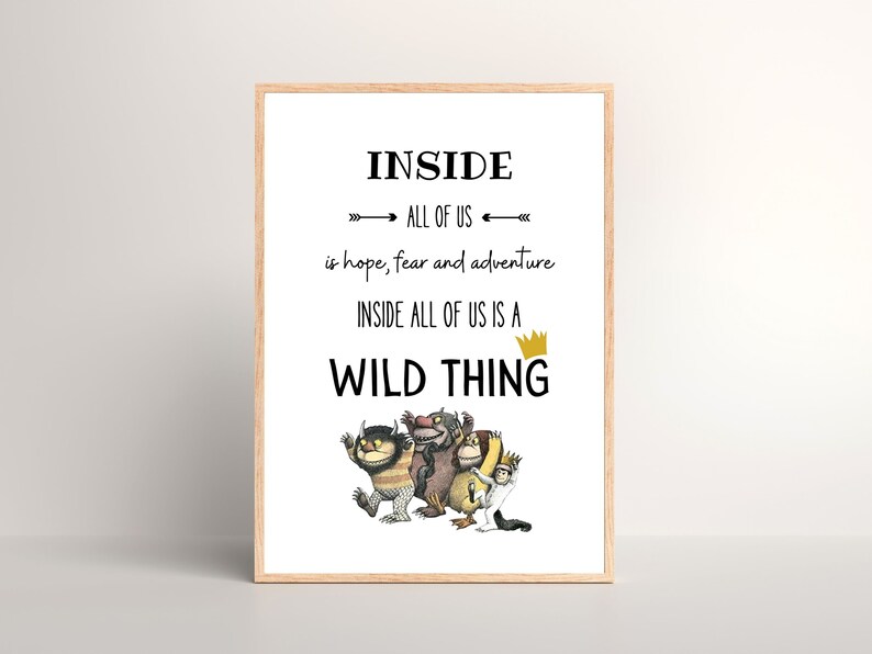 Where the Wild Things Are Set of 10 Printable Party Posters, Wild One ...