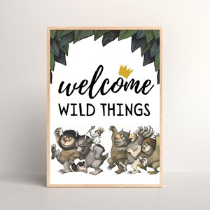 Where the Wild Things Are Set of 10 Printable Party Posters, Wild One ...