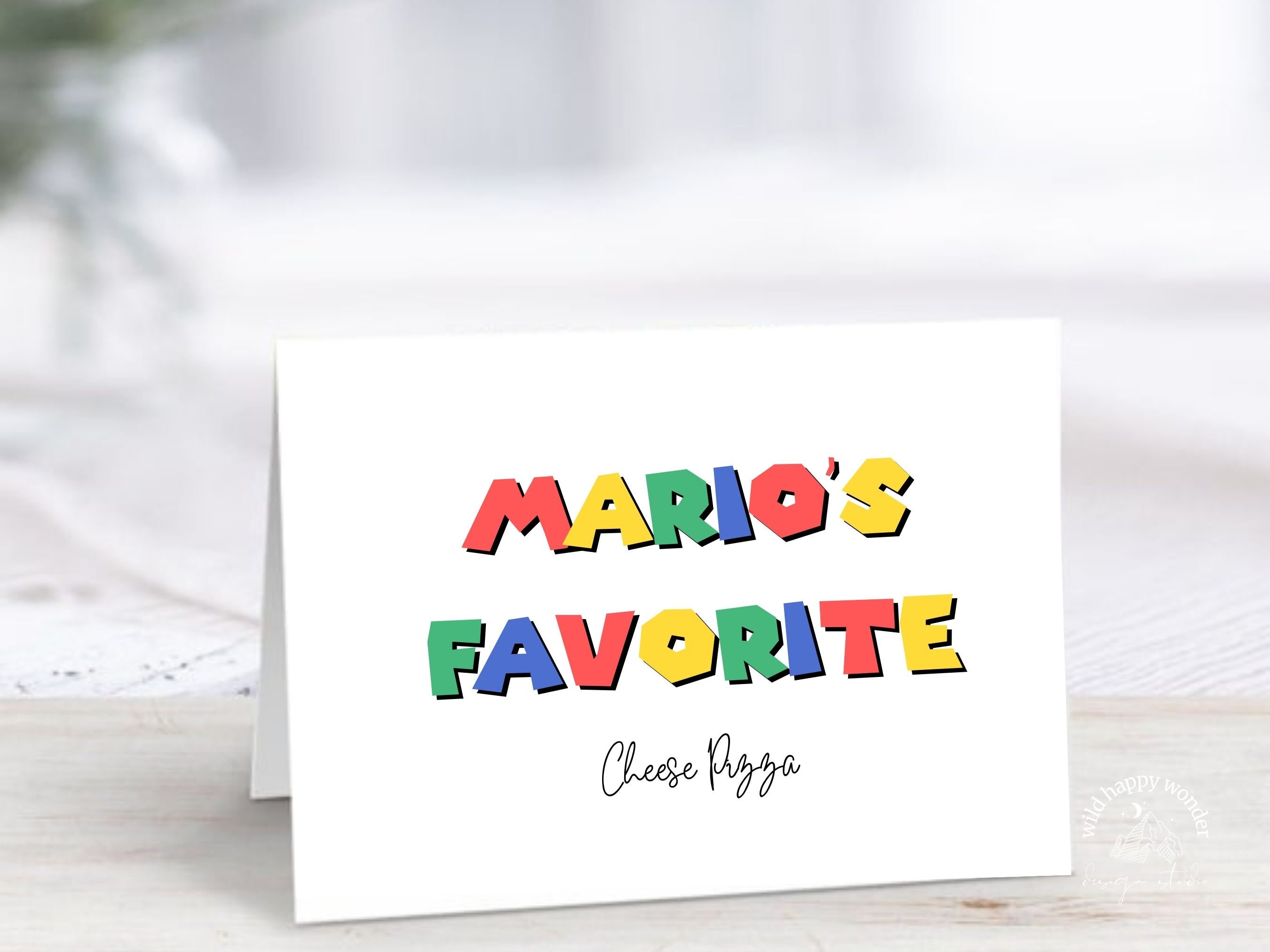 EDITABLE Super Mario Kart Food Tent Labels, Super Mario Bros Foldable ...