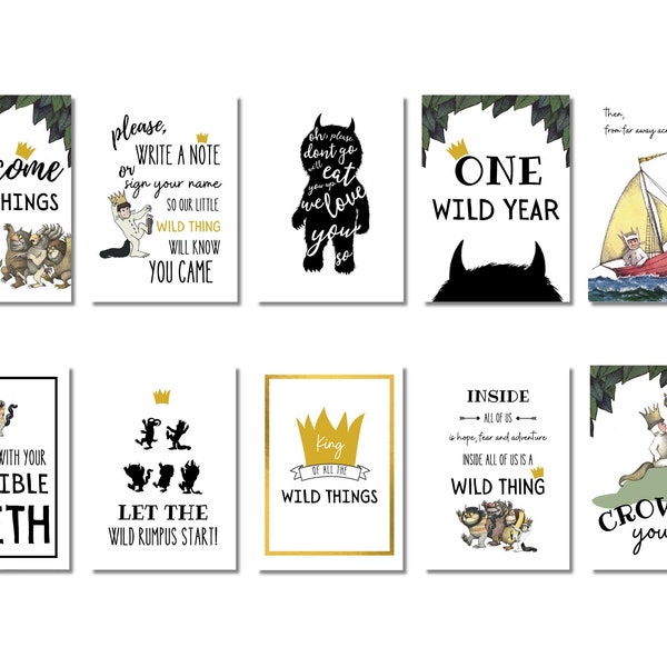 Wild Things Print - Etsy