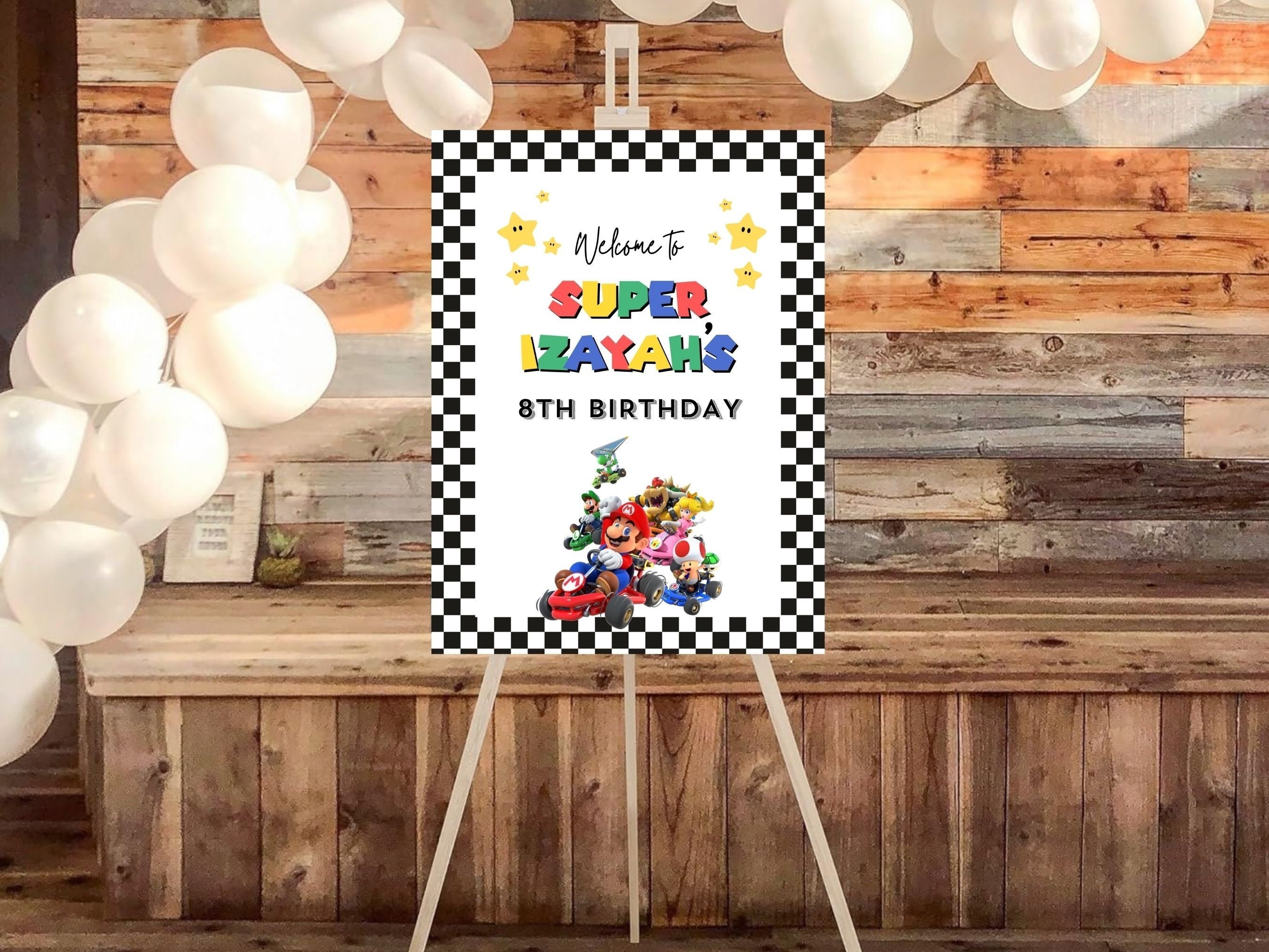 Super Mario Bros Editable Template Birthday Bundle, Super Mario ...