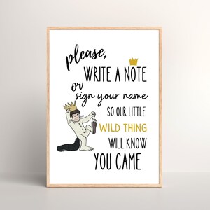 Where the Wild Things Are Set of 10 Printable Party Posters, Wild One ...