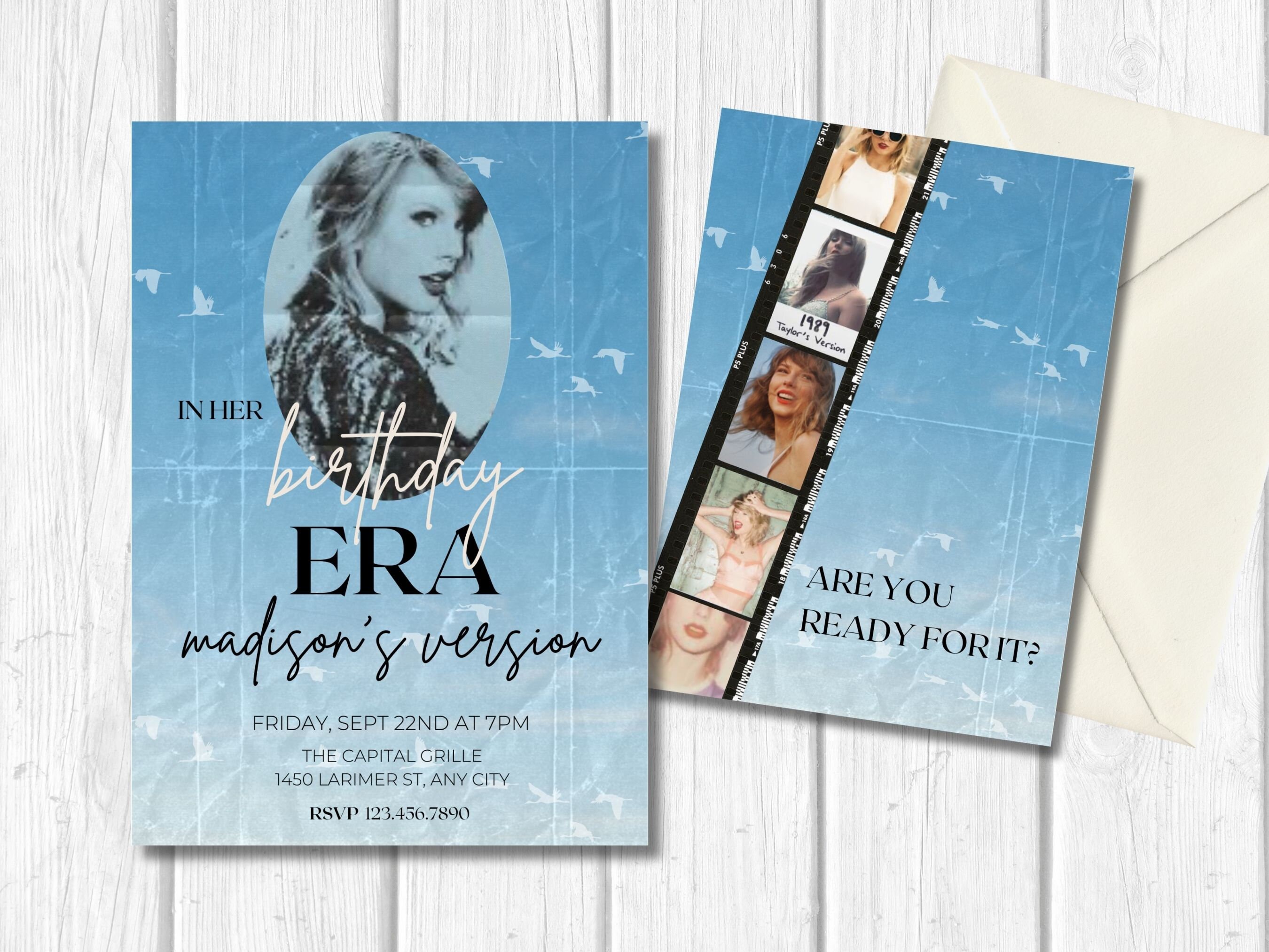 EDITABLE in My Birthday Era Invitation Swiftie Theme Party - Etsy