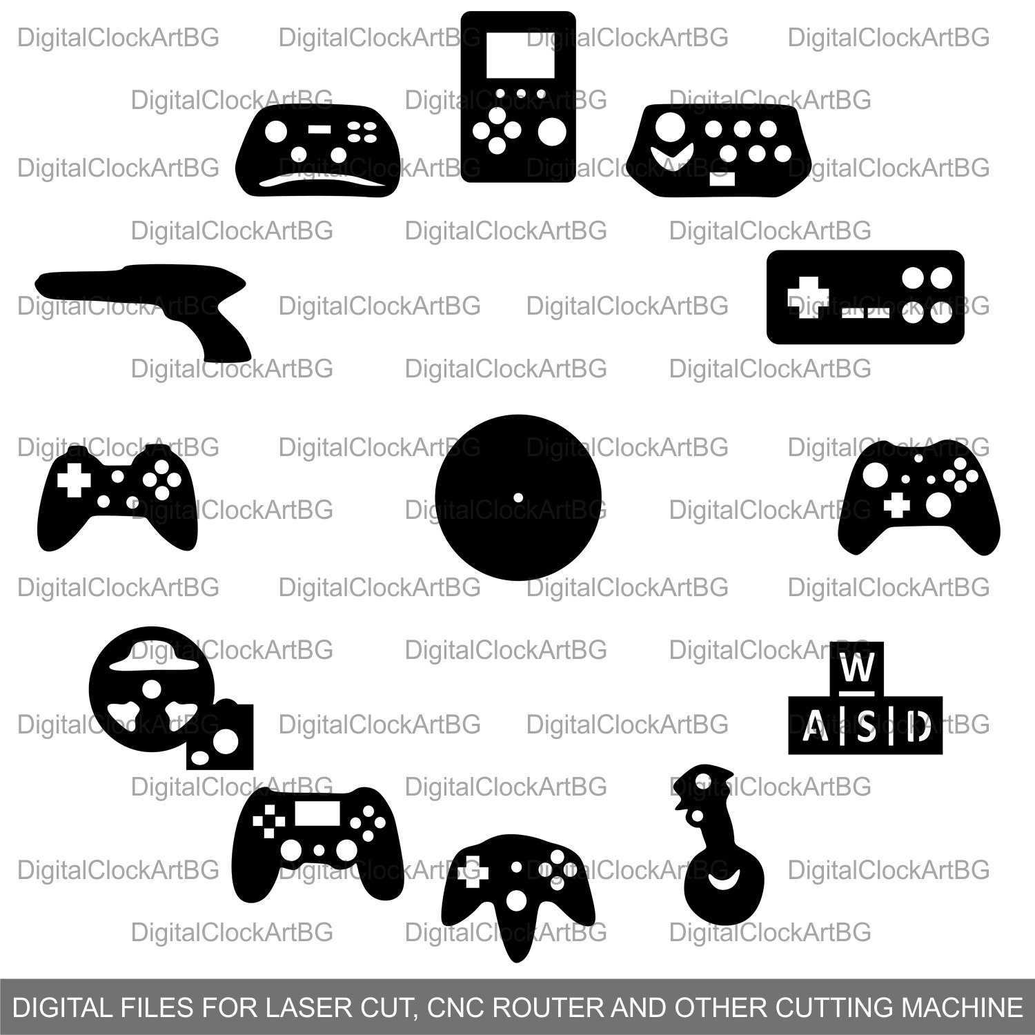 Gamer Clock Cut Files Clock Svg Summer Clock Laser Cut Palm - Etsy