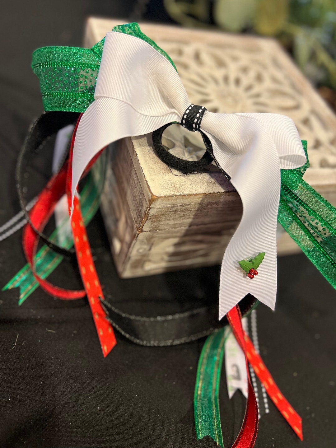 Holiday Bow elves Made Me Do It, Handmade, Pony-o Streamer, Bow, Custom ...