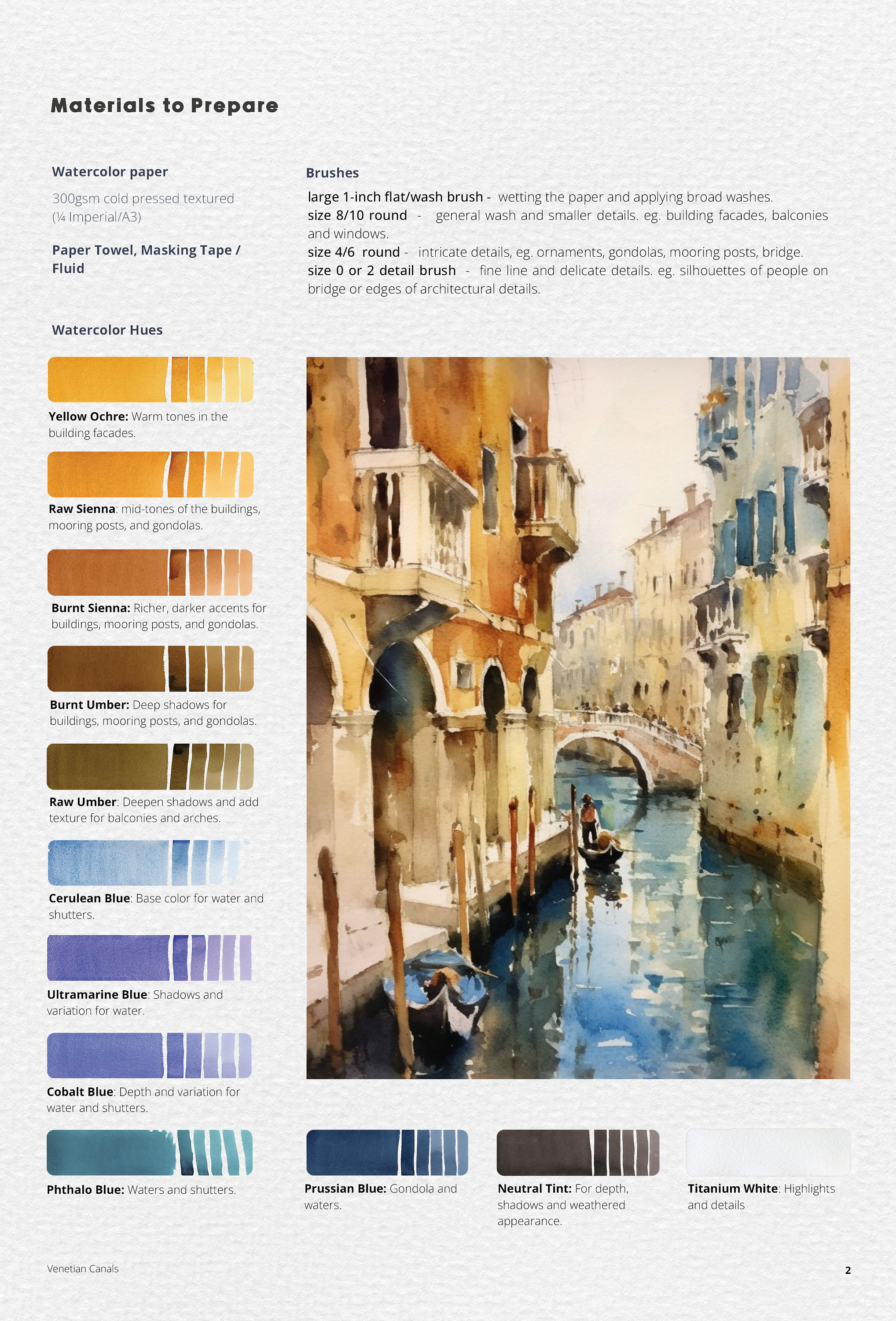Venice Watercolor Painting Book PDF | Step-by-step Guide | Watercolor ...